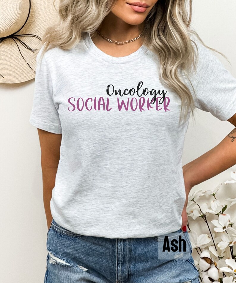 Oncology Social Worker T Shirt Onc Social Worker Tshirt Oncology Team Shirt Social Worker ...