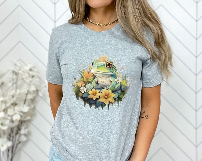 Frog Mushroom Shirt, Frog Print Shirt, Cute Frog Shirt, Frog Merch Tee ...