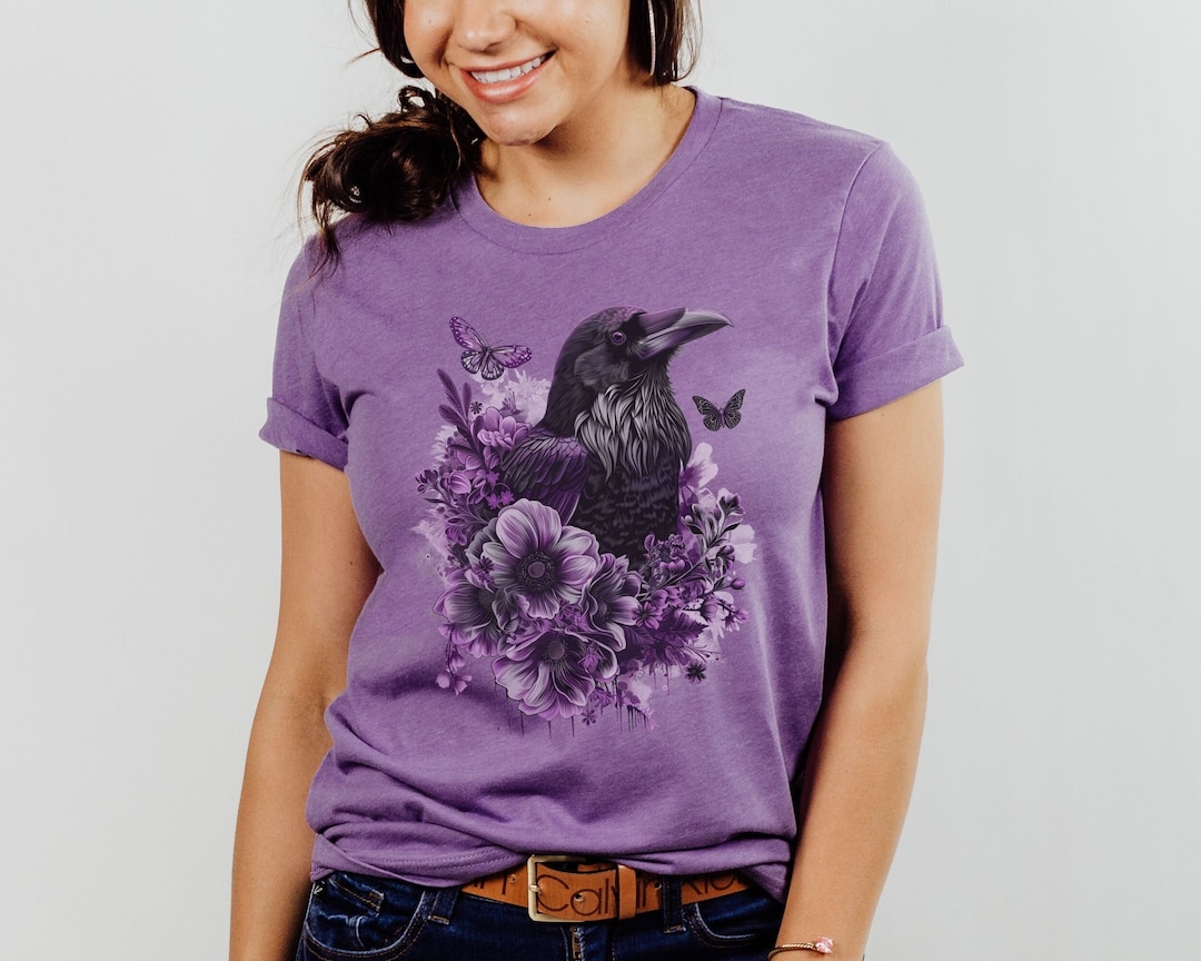 Whimsigoth Raven Shirt Gothic Raven Shirt Boho Crow Shirt Boho Raven ...