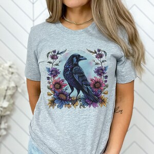 Whimsigoth Raven Shirt Gothic Raven Shirt Boho Crow Shirt Boho Raven ...