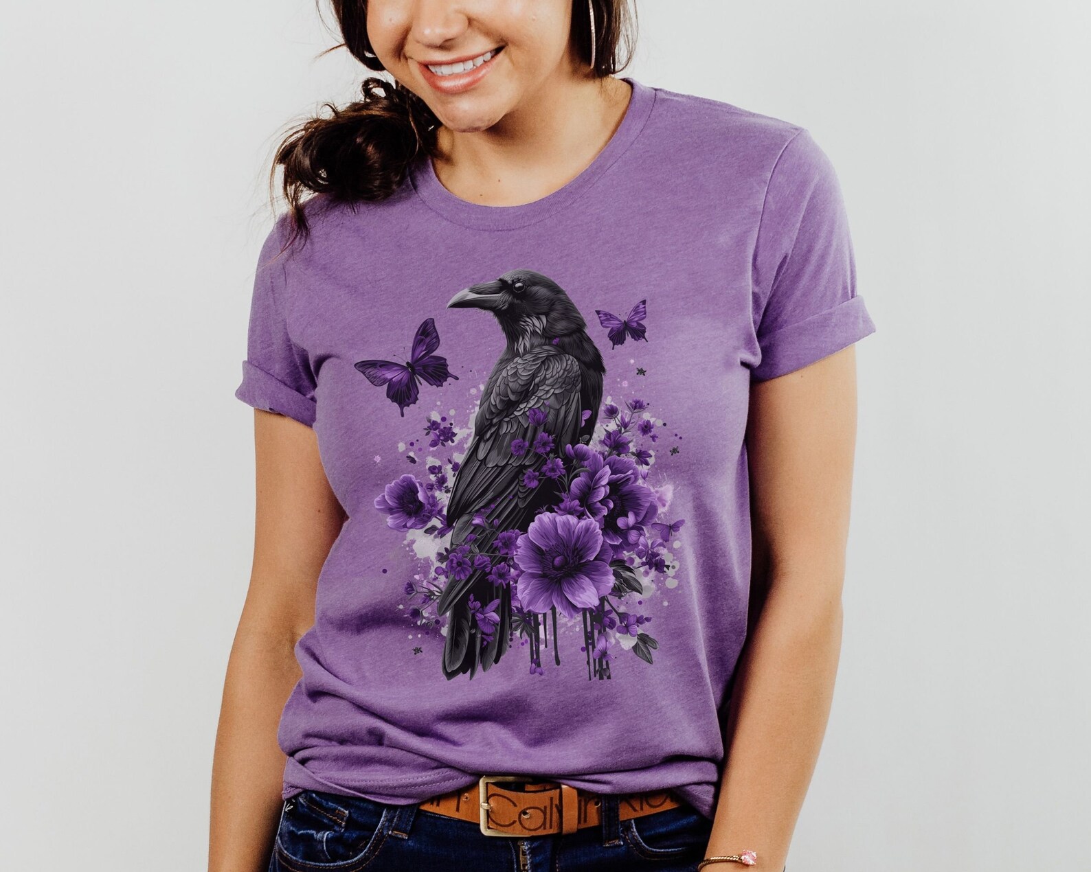 Whimsigoth Raven Shirt Gothic Raven Shirt Boho Crow Shirt Boho Raven ...