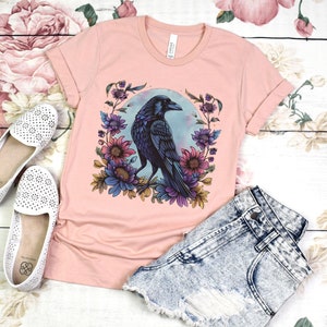 Whimsigoth Raven Shirt Gothic Raven Shirt Boho Crow Shirt Boho Raven ...