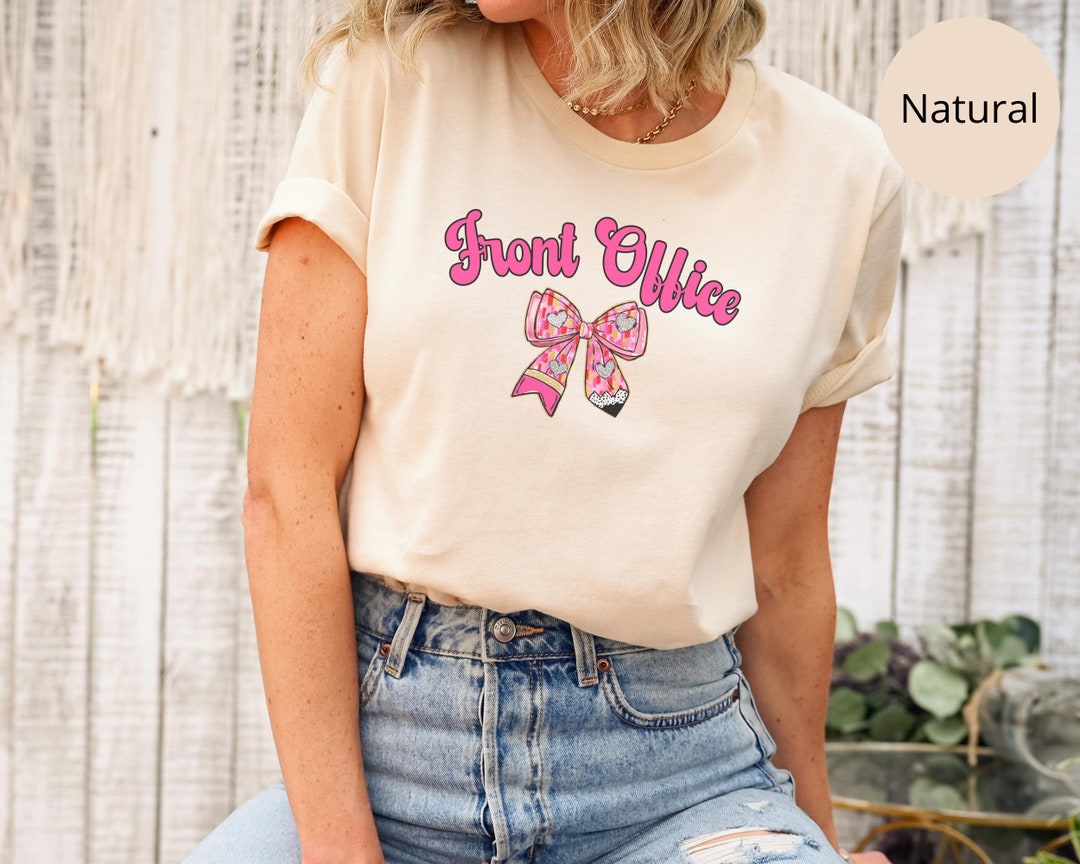 Preppy Front Office Staff Shirt, Pink School Front Office Lady Shirt ...