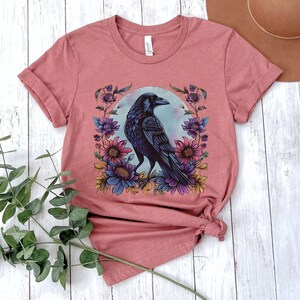 Whimsigoth Raven Shirt Gothic Raven Shirt Boho Crow Shirt Boho Raven ...