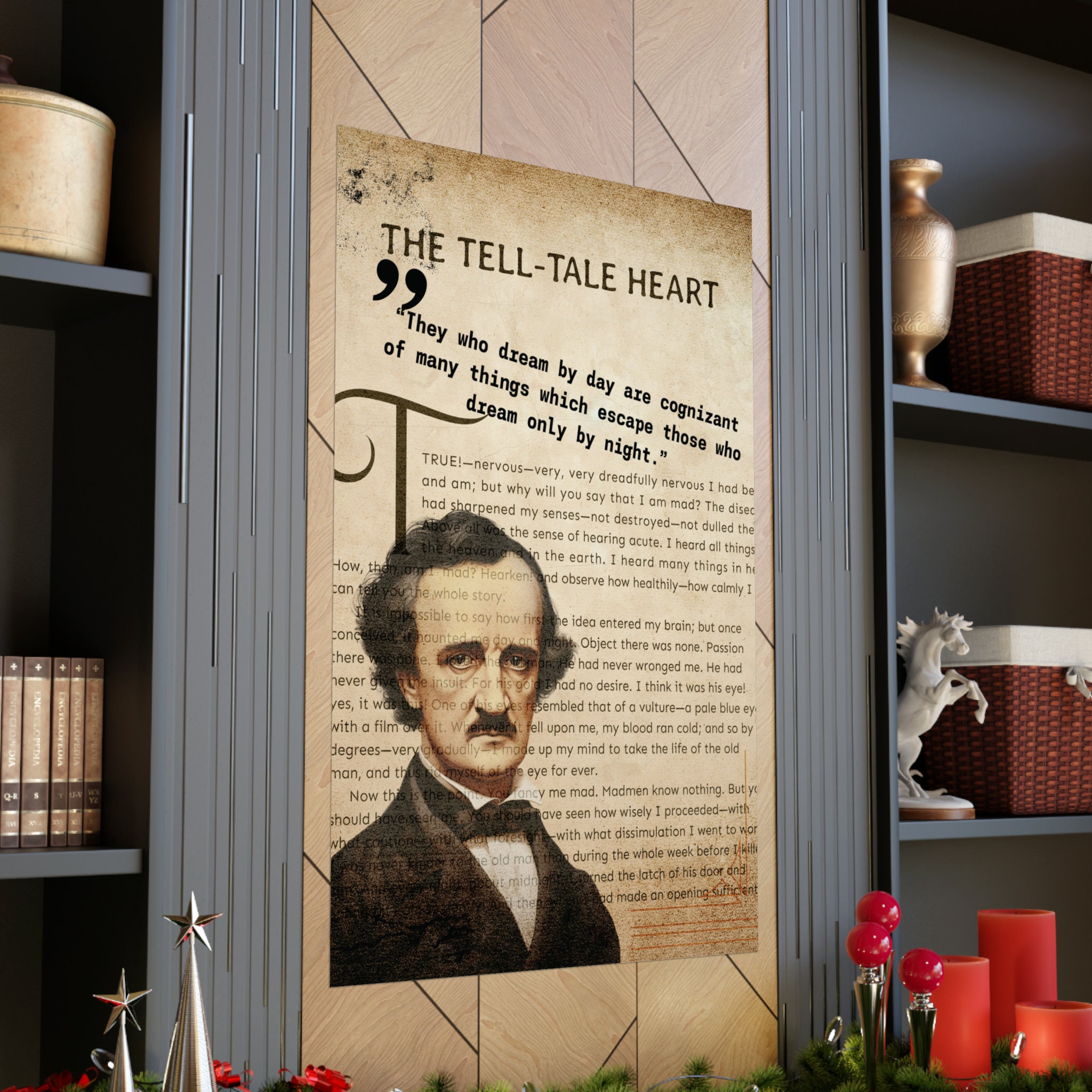 Edgar Allen Poe Poster, Tell-tale Heart Poster, Edgar Allan Poe Wall ...