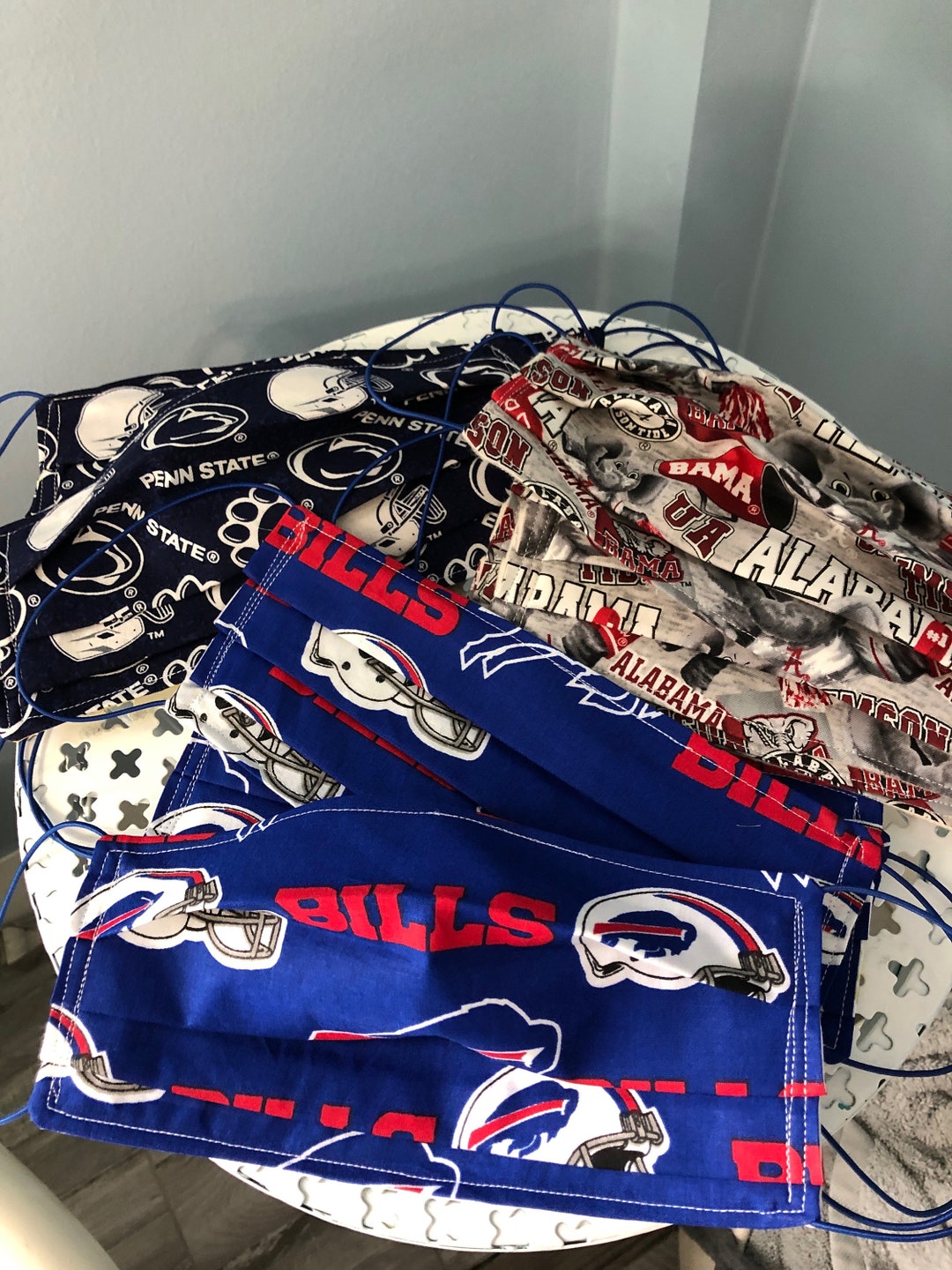 Football Face Masks Buffalo Bills, Alabama, Penn State CDC Friendly ...