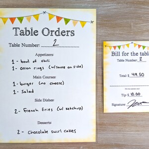 Pretend Play Restaurant, Pretend Restaurant Set, Laminated Activities ...