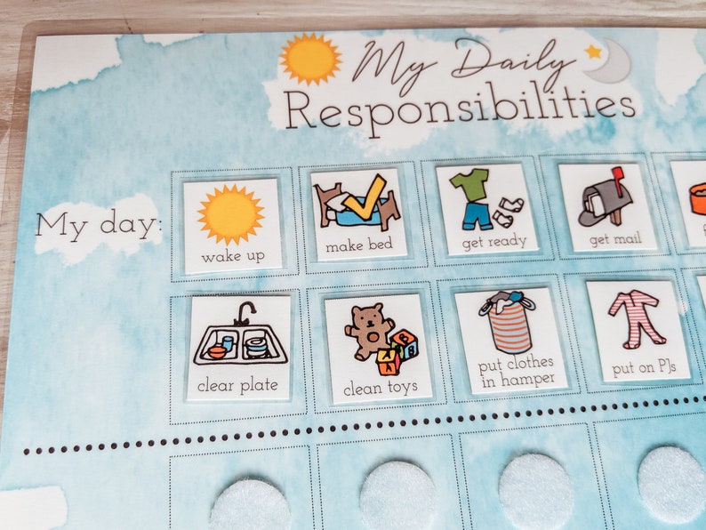 Laminated Daily Routine Chart Interactive Daily - Etsy Laminated Daily Routine Chart Interactive Daily - Etsy
