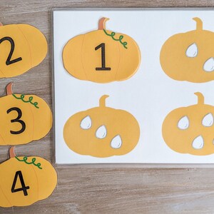 Pumpkin Patch Number Match Digital Download, Printable Fall Activity ...