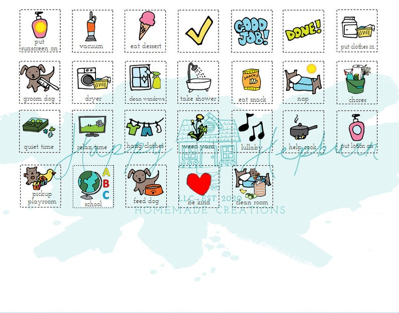 Customizable Kids Chore Chart, Daily Routine (digital Download) - Etsy