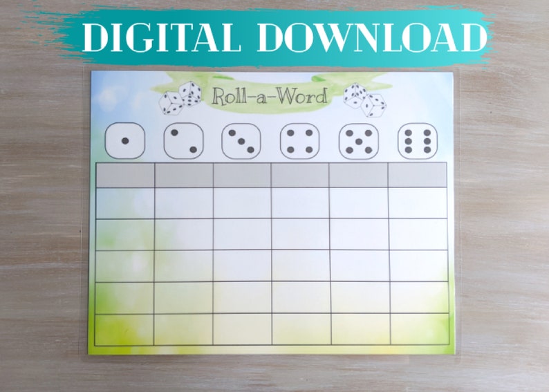 Roll-a-word Digital Download Sight Word Practice Homeschool - Etsy
