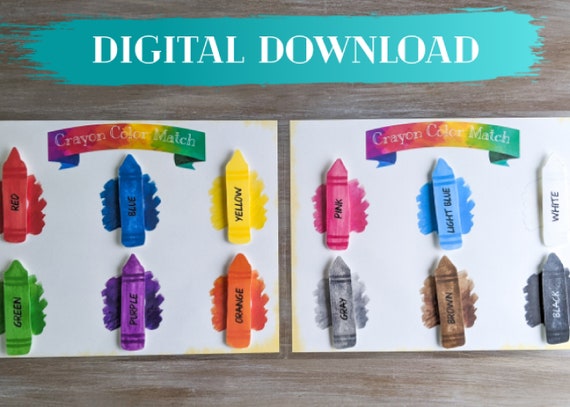 Color Matching Crayon Color Match Game Instant Download - Etsy
