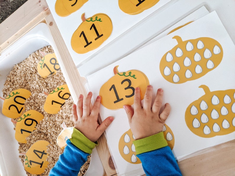 Pumpkin Patch Number Match Digital Download Printable Fall | Etsy