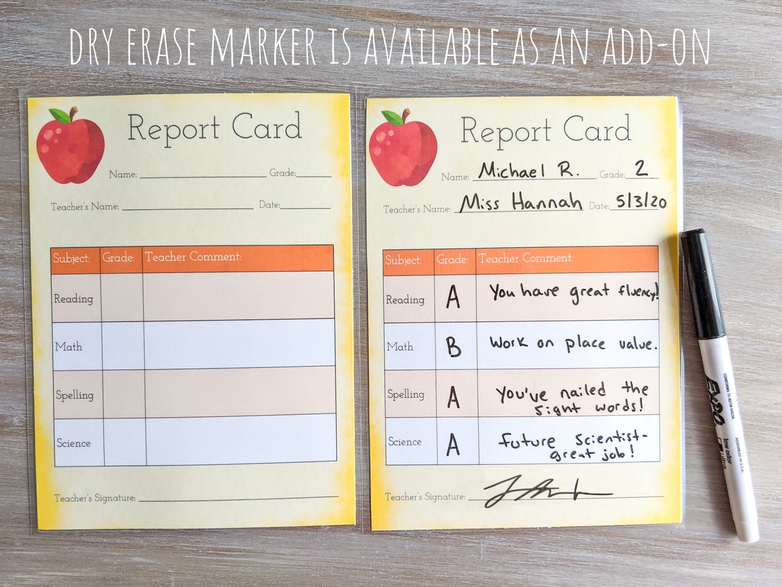 Pretend Teacher Set, Laminated Pretend Teacher, Personalized Gift, Role ...