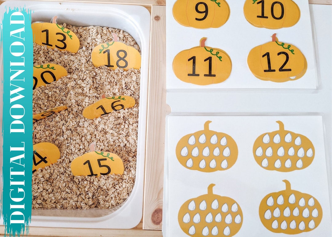 Pumpkin Patch Number Match Digital Download, Printable Fall Activity ...