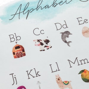 Alphabet Poster, Alphabet Letter Sounds Chart, Digital Download ...