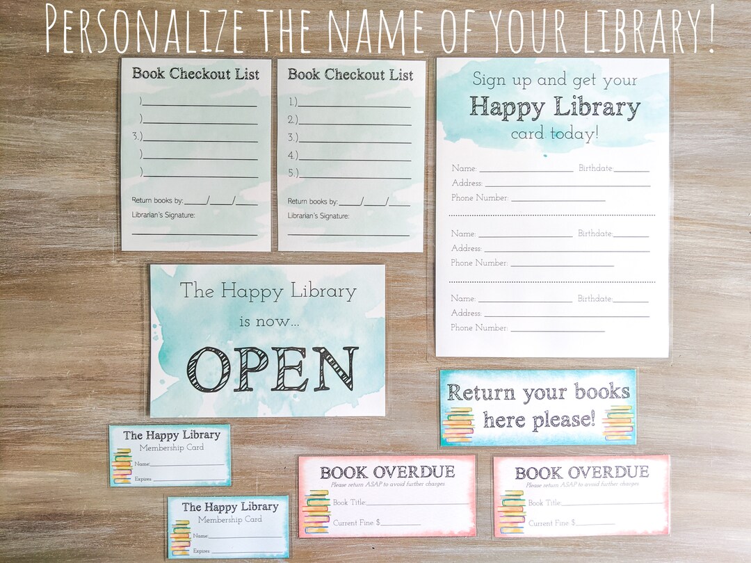 Pretend Library, Pretend Play, Pretend Library Set, Dramatic Play ...