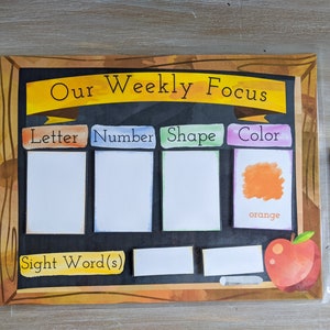 Weekly Focus Chart Digital Download, Preschool Chart, Homeschool Chart ...