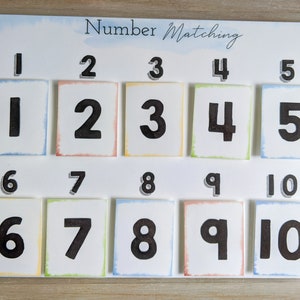 Number Matching, Counting Games, Numbers 1-10, Homeschool Preschool ...
