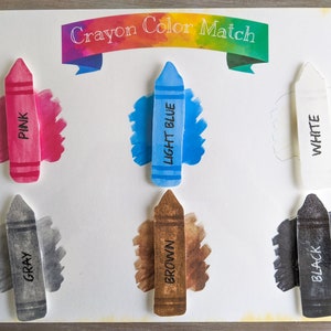Color Matching, Crayon Color Match Game, Instant Download Activity ...