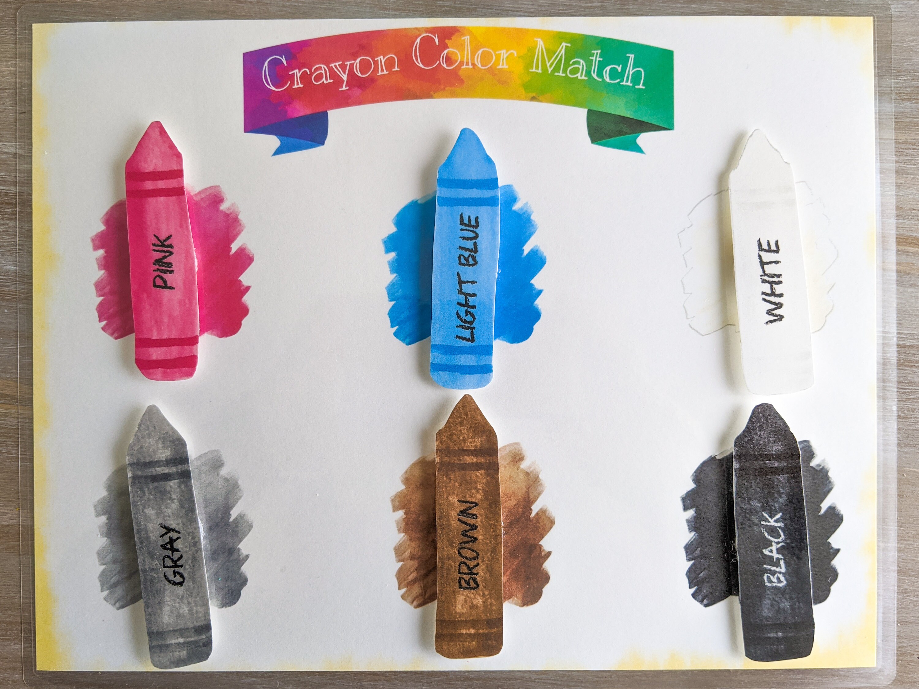 Color Matching Crayon Color Match Game Instant Download | Etsy Ireland