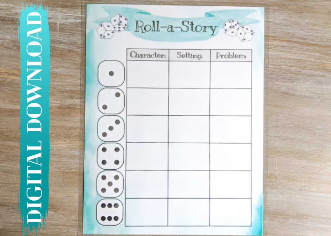 Roll a Story Digital Download Story Elements Activity | Etsy