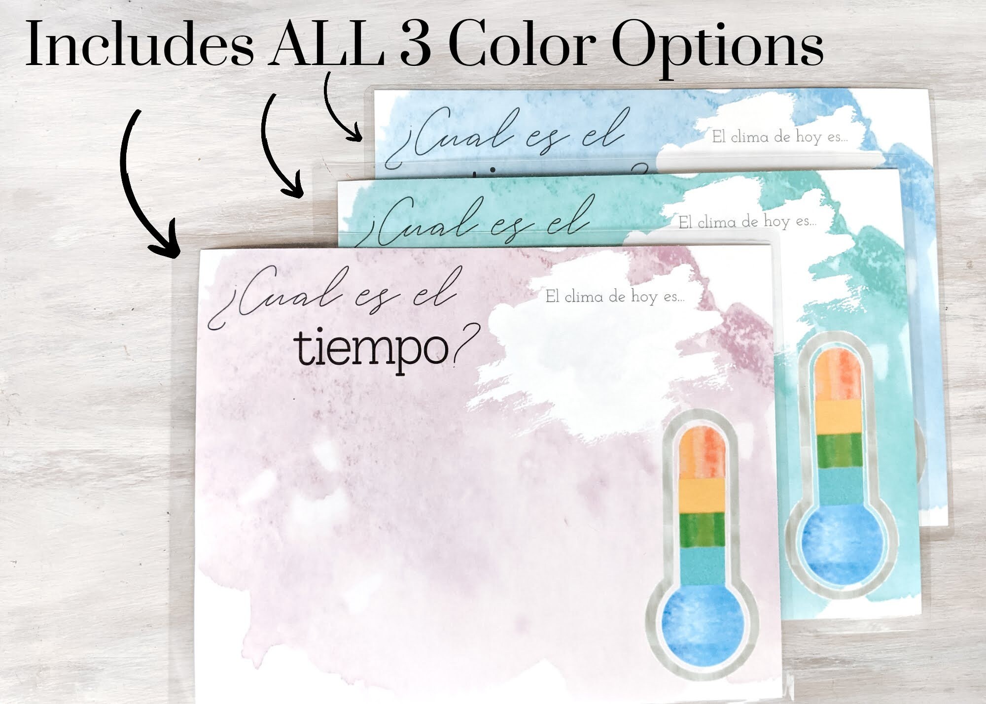 Spanish Weather Chart Digital Download Weather Chart Spanish | Etsy UK
