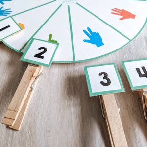 Number Matching Game, Homeschool Activity, Counting Wheel, Learn to ...