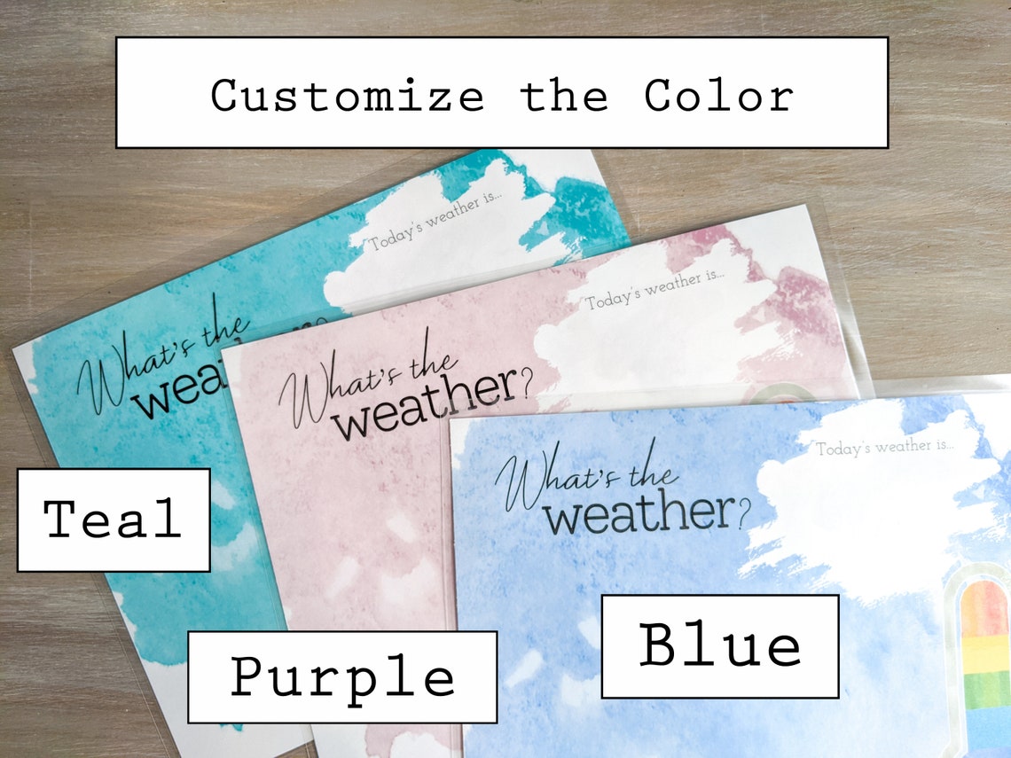 Weather Chart Custom Listing | Circle Time | What's the Weather ...