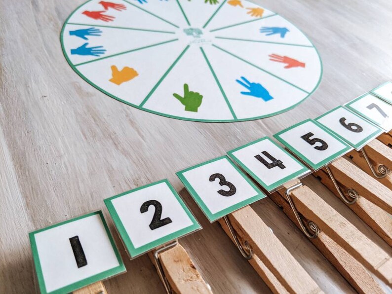 Number Matching Game Homeschool Activity Counting Wheel - Etsy
