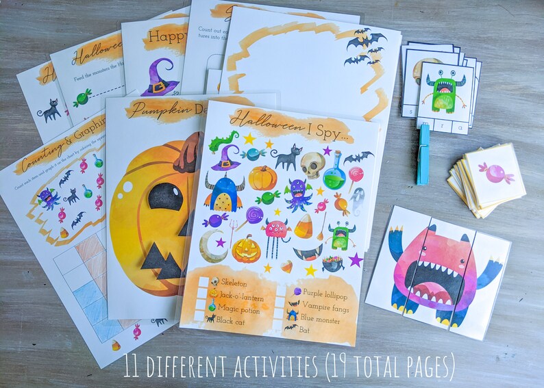 Halloween Educational Activity Bundle Digital. Fall Preschool - Etsy