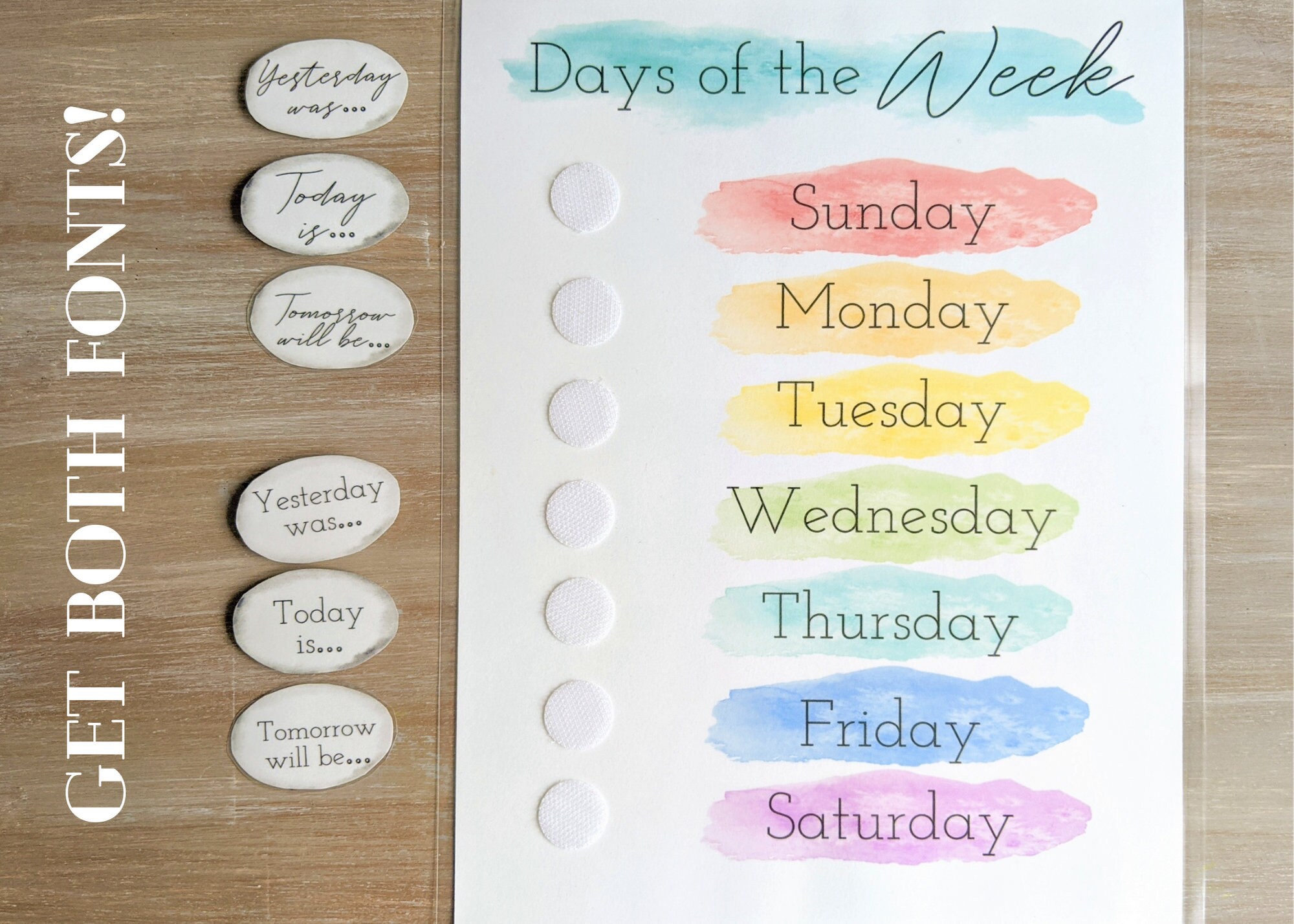 Classroom Calendar Days of the Week Teacher Tool Classroom - Etsy