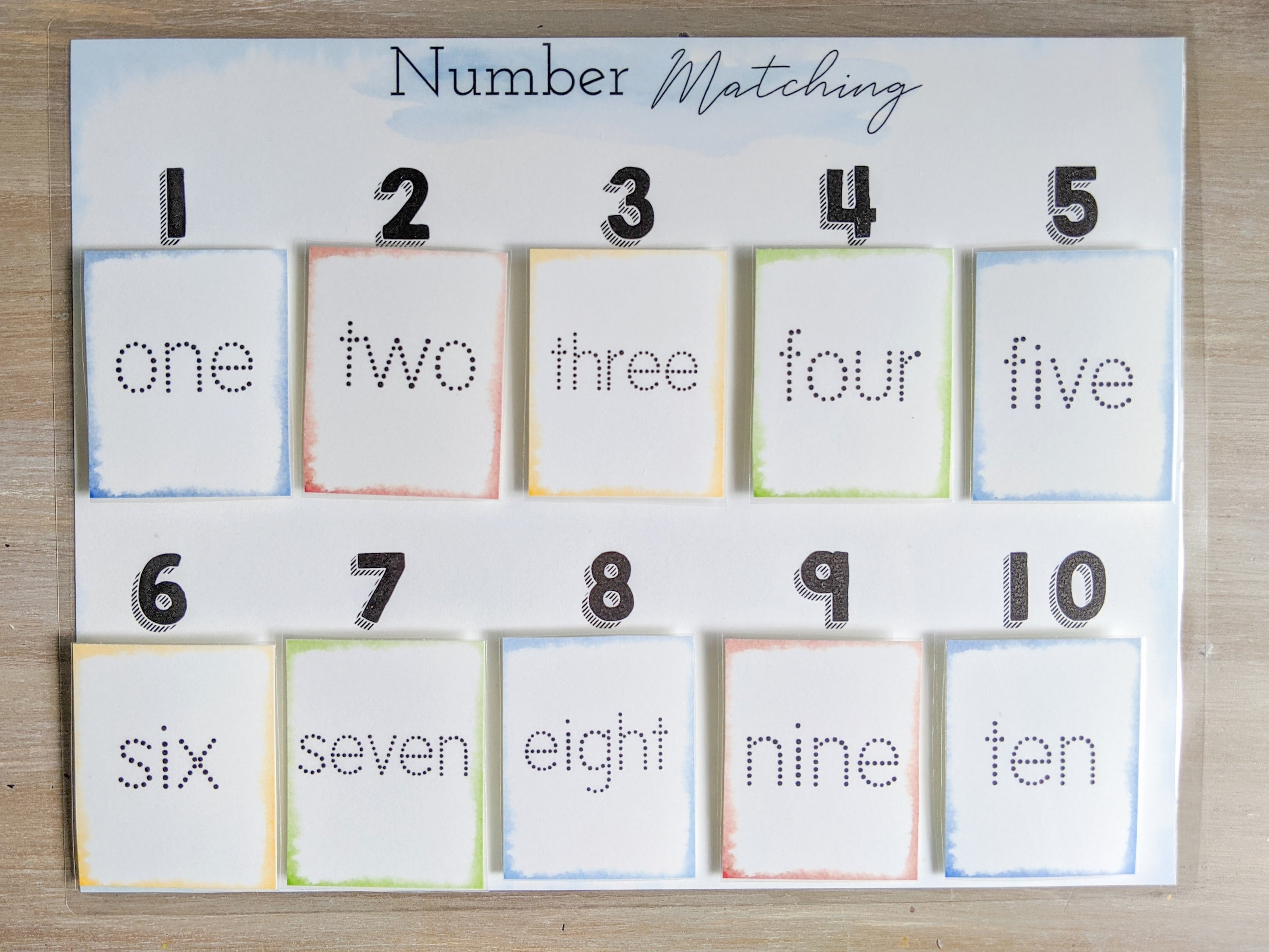 Number Matching Counting Games Numbers 1-10 Homeschool | Etsy