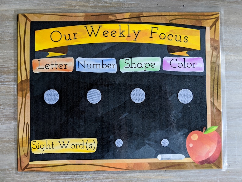Weekly Focus Chart Digital Download Preschool Chart - Etsy Canada