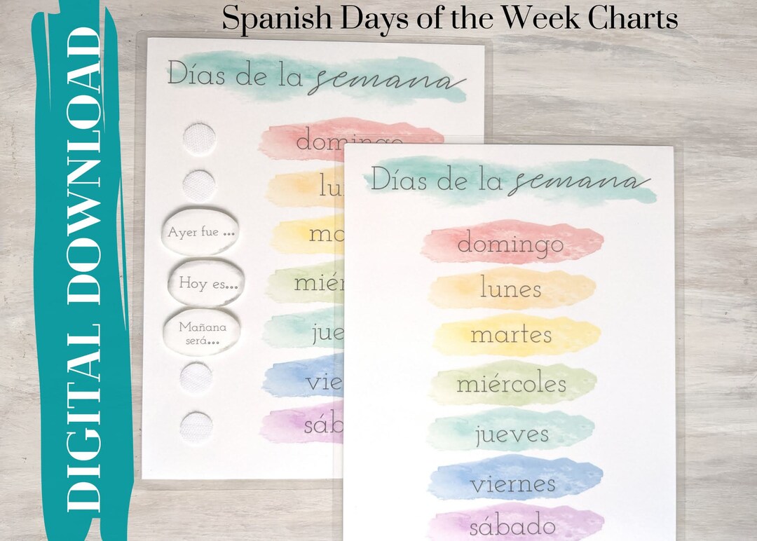 Spanish Classroom Calendar, Days of the Week in Spanish, Teacher Tool ...