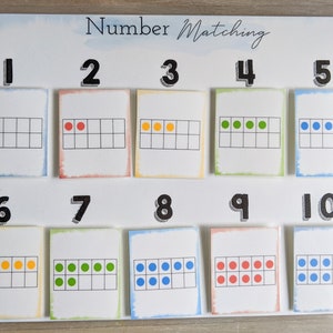 Number Matching, Counting Games, Numbers 1-10, Homeschool Preschool ...
