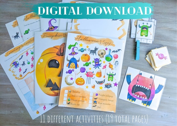 Halloween Educational Activity Bundle Digital. Fall Preschool | Etsy