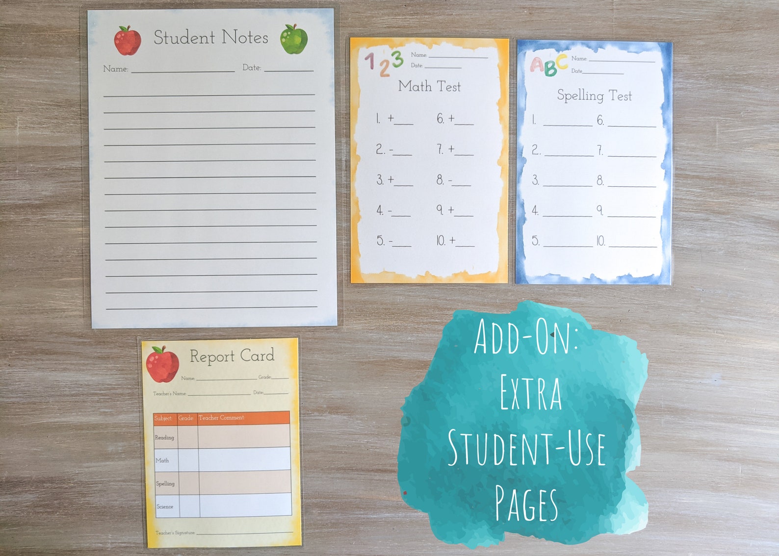 Pretend Teacher Set Laminated Pretend Teacher Personalized - Etsy