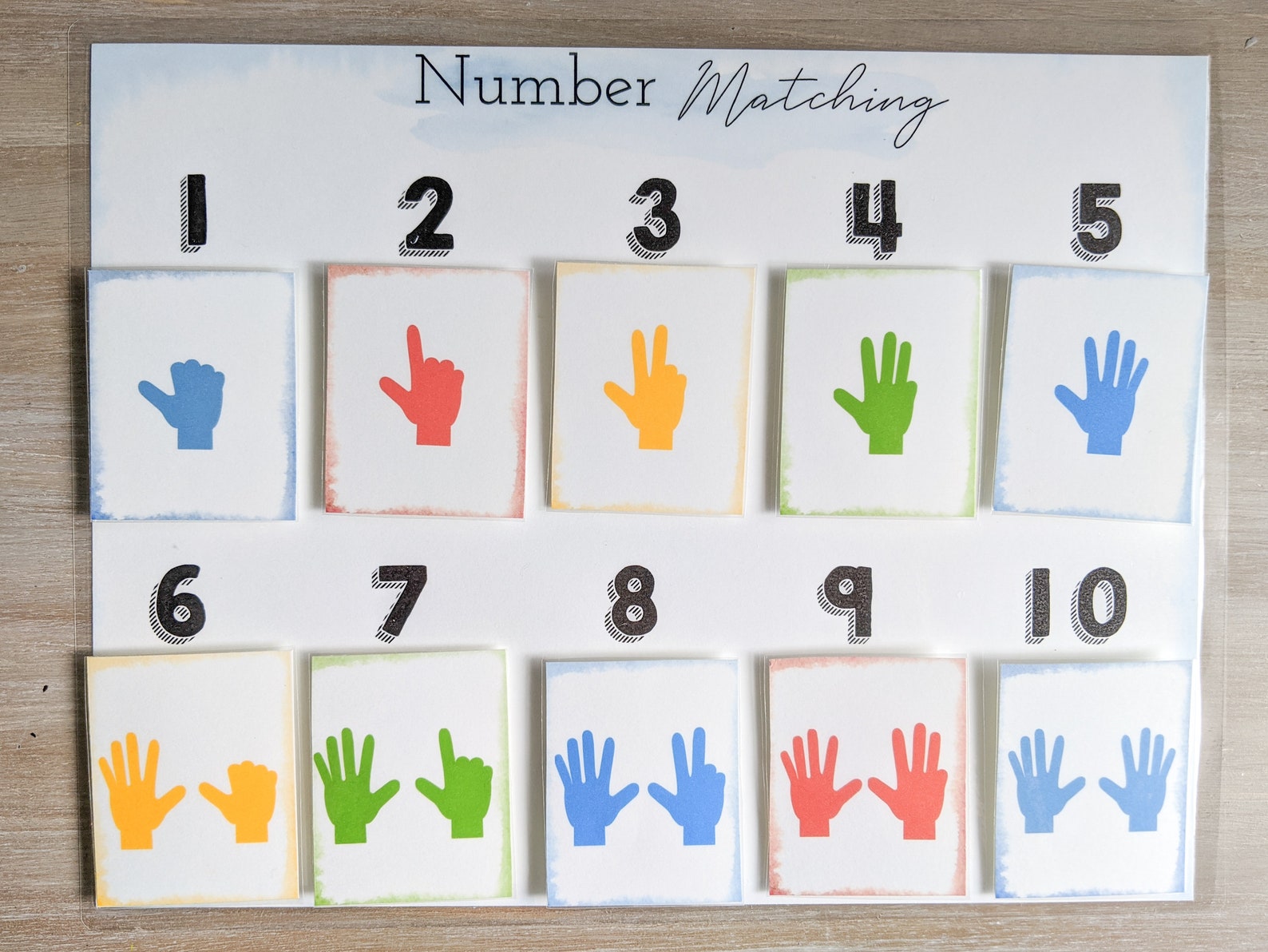 Number Matching Counting Games Numbers 1-10 Homeschool | Etsy