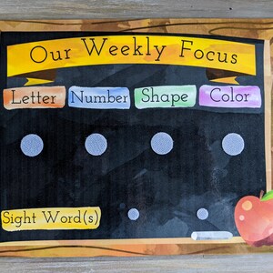Weekly Focus Chart Digital Download, Preschool Chart, Homeschool Chart ...
