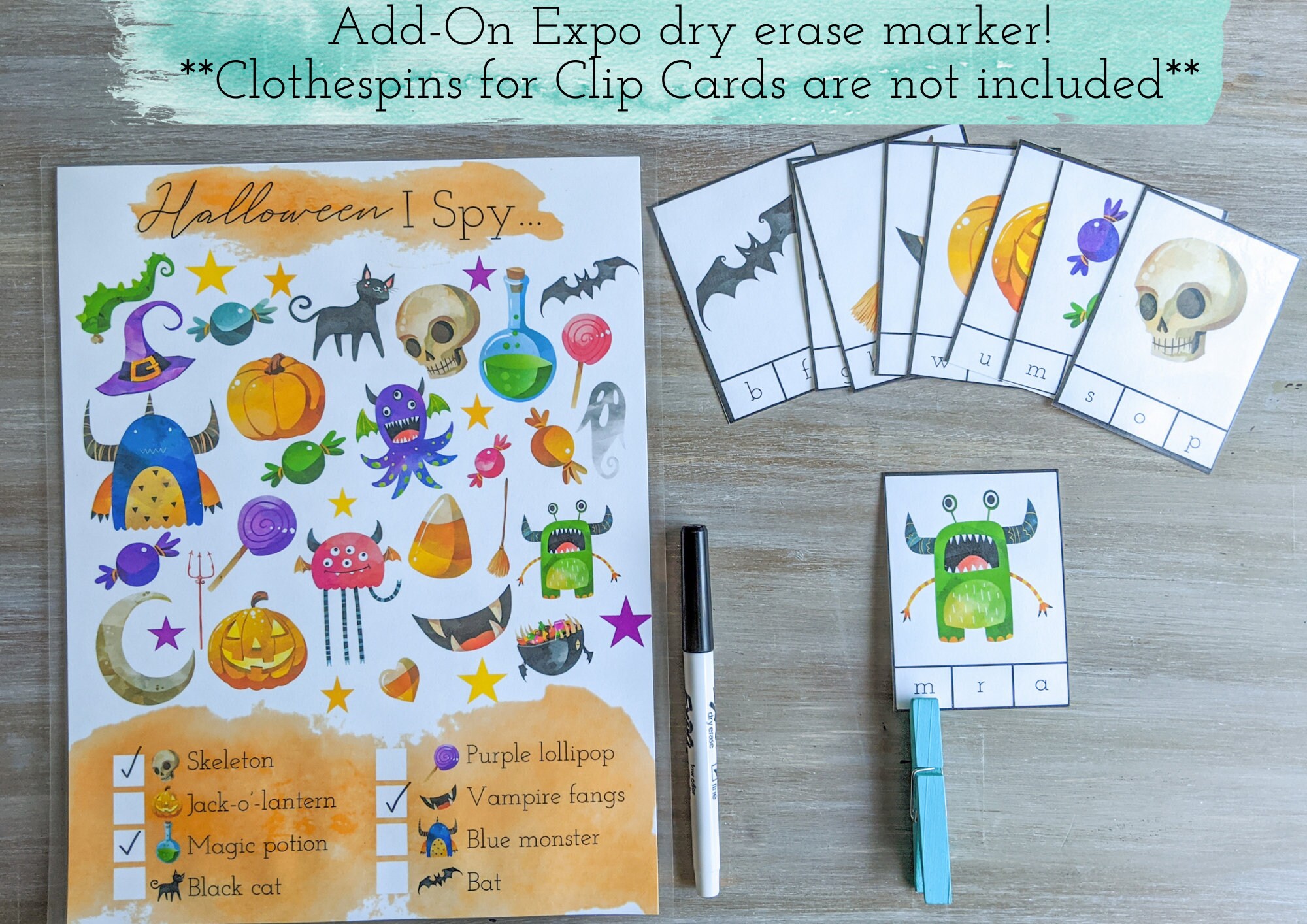 Laminated Halloween Activity Bundle: Preschool Learning Games - Etsy