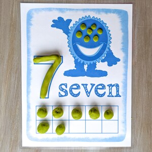 Digital Download Ten Frame Play Dough Mats, Number Play, Learning to ...