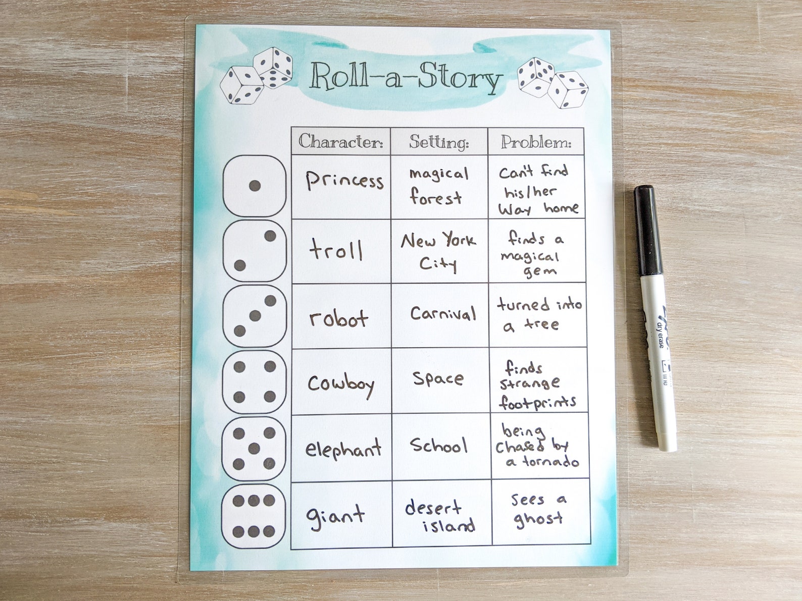 Roll a Story Digital Download Story Elements Activity | Etsy