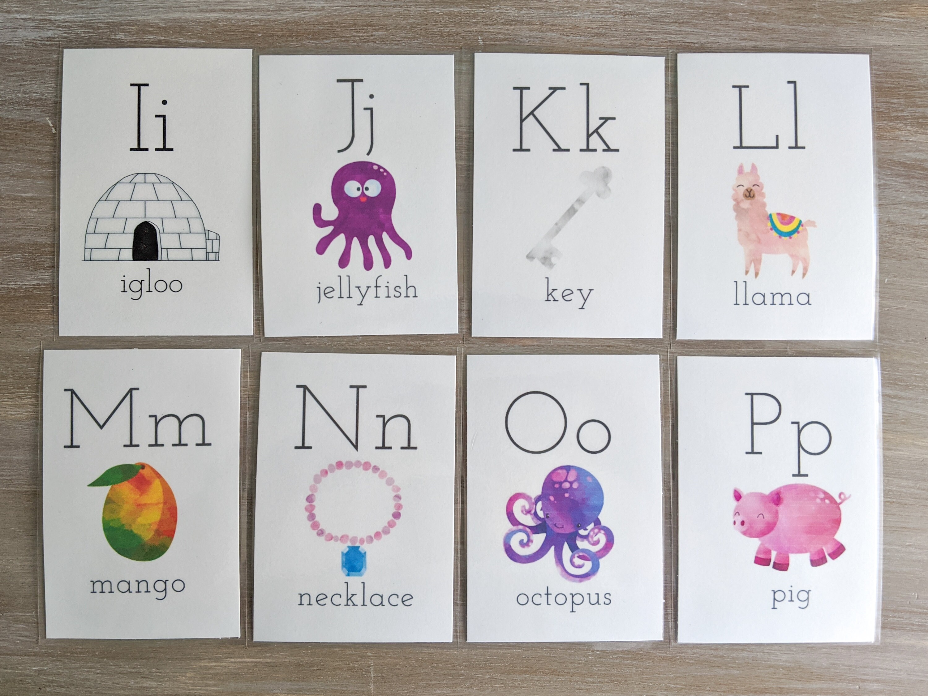 Alphabet Flashcards, Laminated ABC Cards, Letter Sounds, Homeschool - Etsy