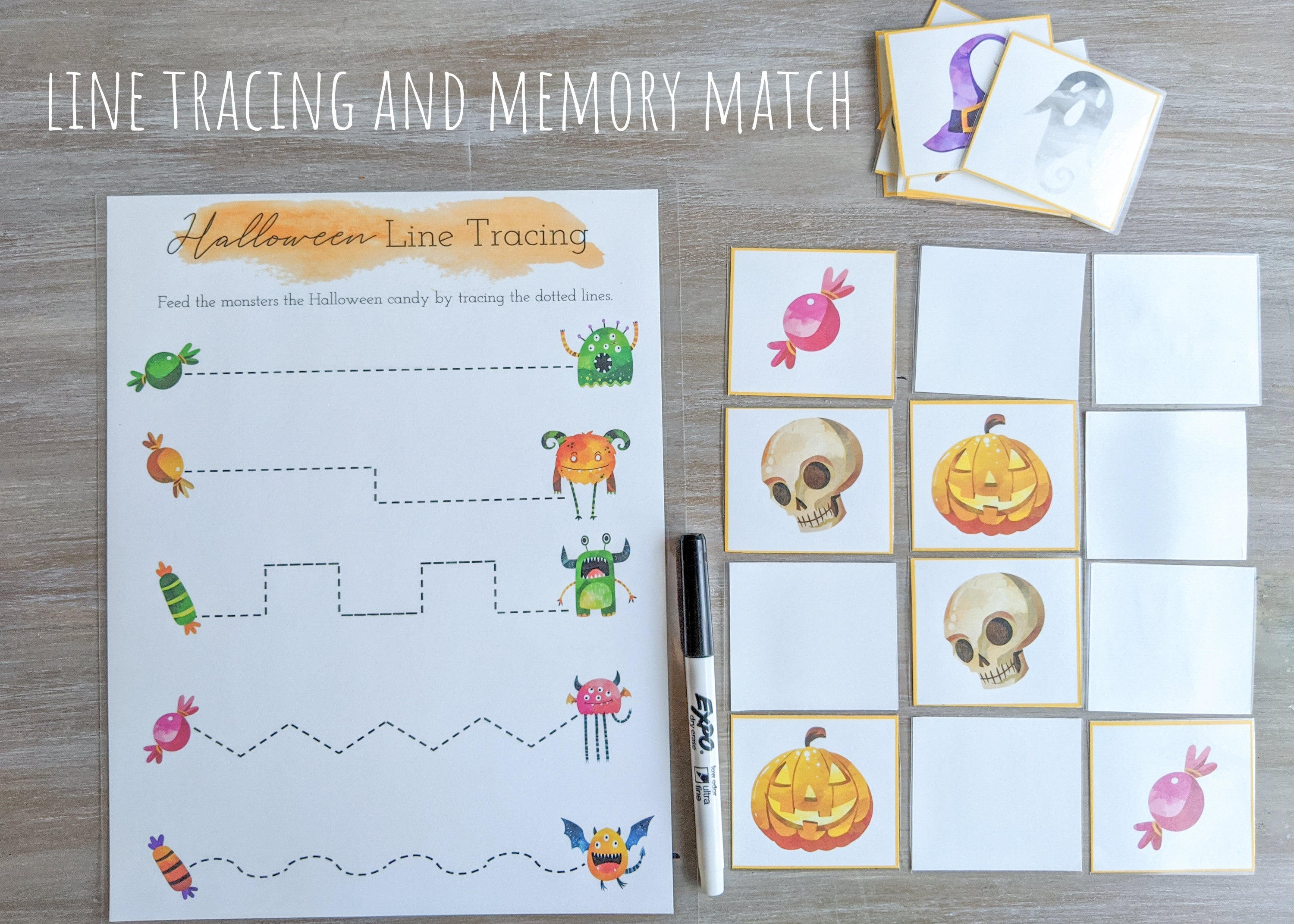 Laminated Halloween Activity Bundle: Preschool Learning Games - Etsy