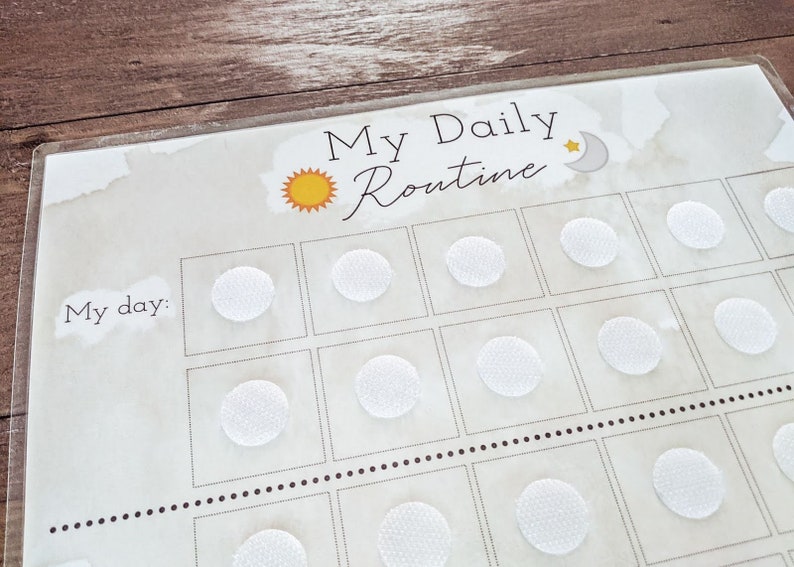 Laminated Daily Routine Chart Interactive Daily - Etsy Laminated Daily Routine Chart Interactive Daily - Etsy