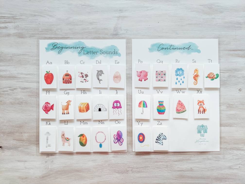 Letter Sound Matching Game: Preschool Alphabet Chart (digital Download ...