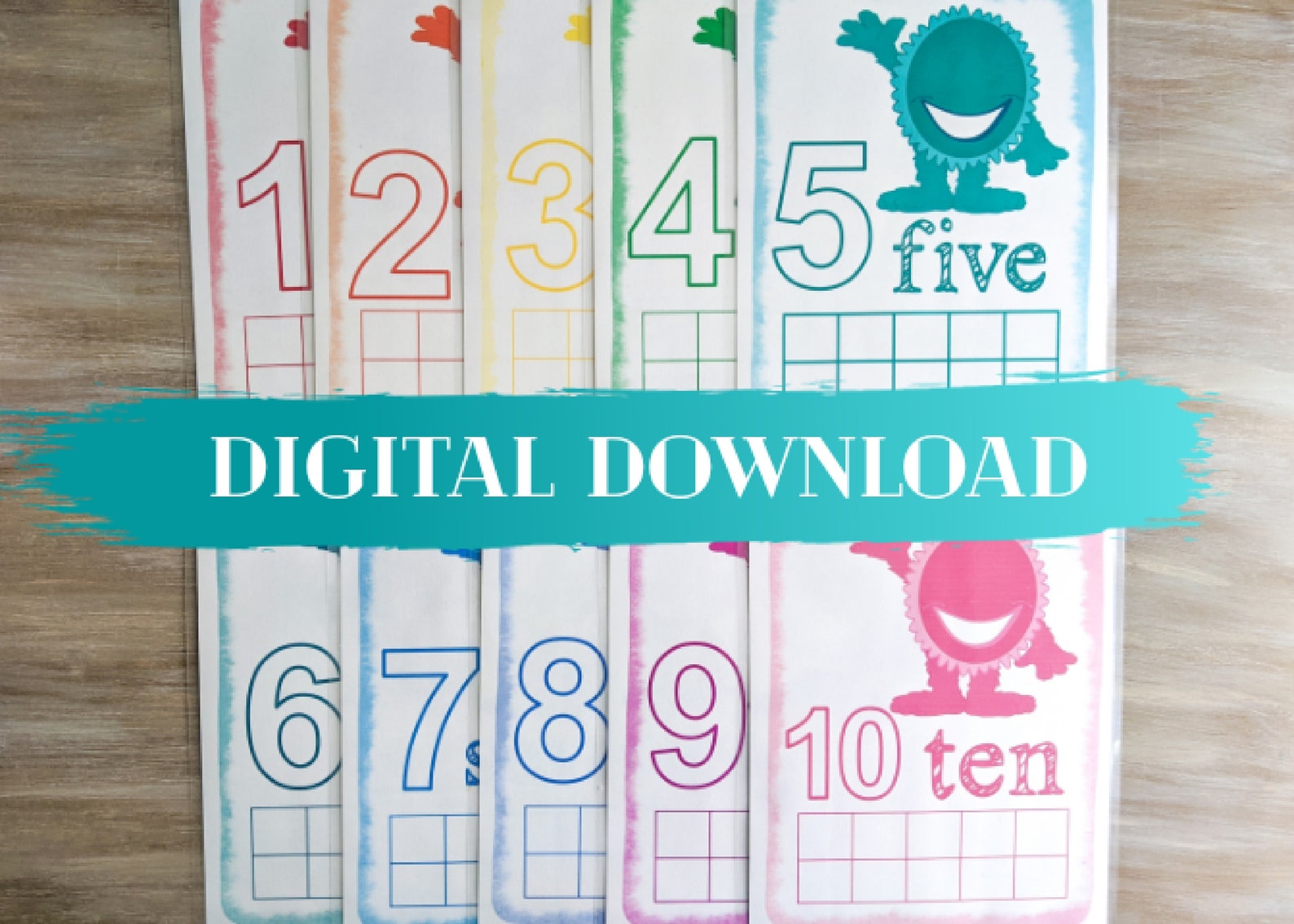 Digital Download Ten Frame Play Dough Mats Number Play | Etsy