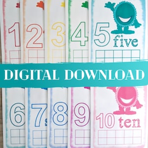 Digital Download Ten Frame Play Dough Mats, Number Play, Learning to ...