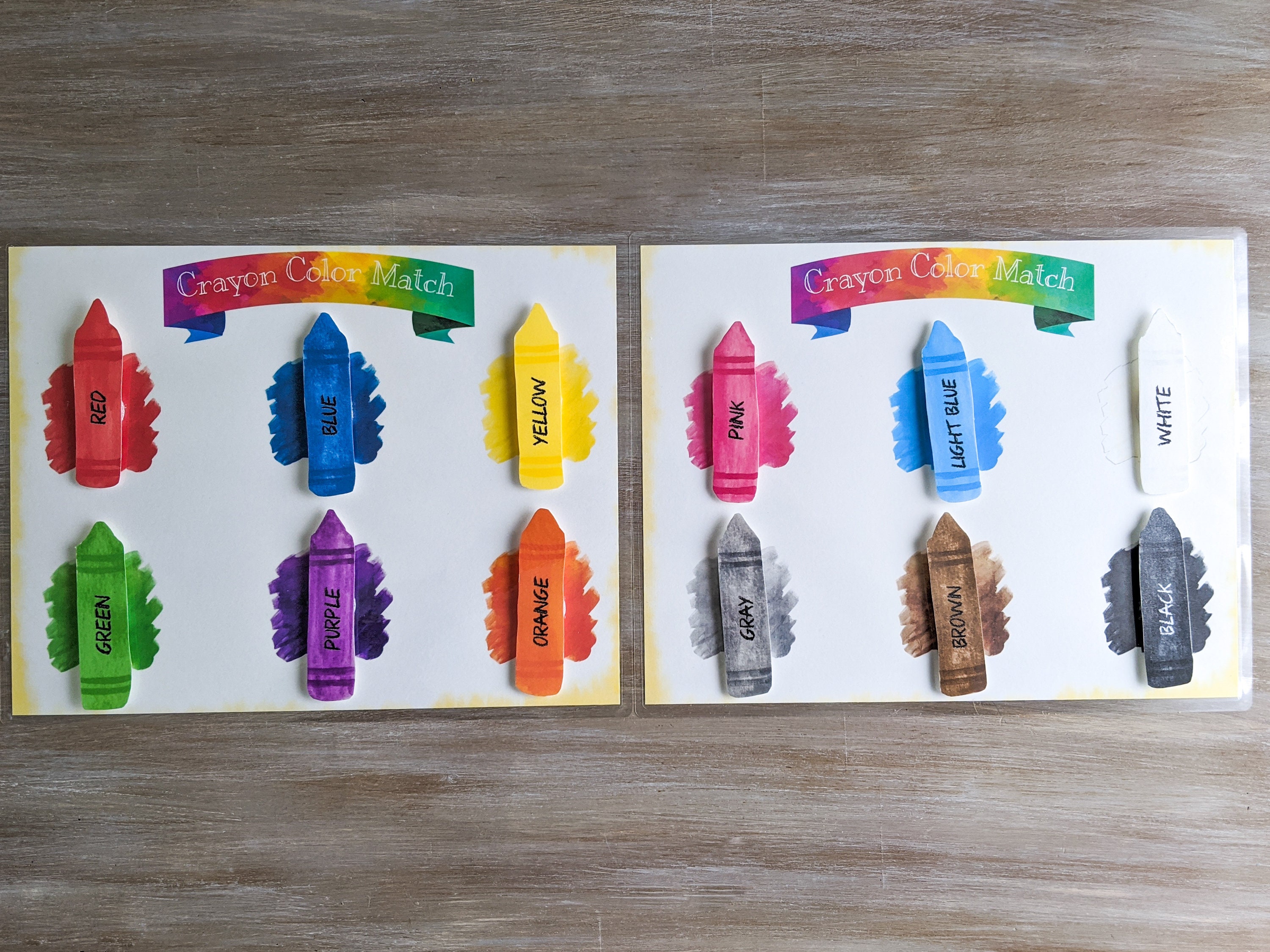 Color Matching Crayon Color Match Game Instant Download | Etsy